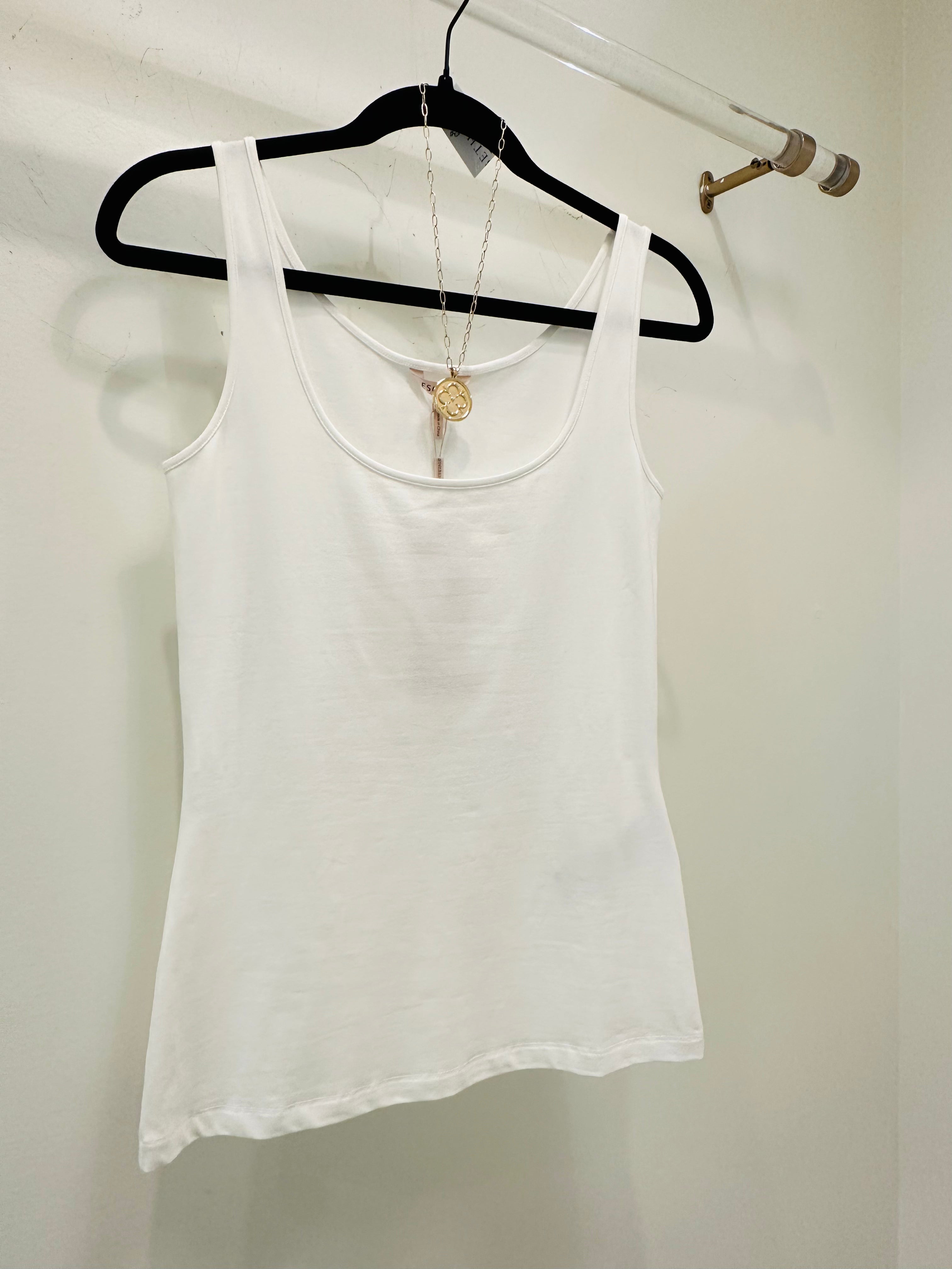 Esqualo Basic Singlet- Off White – Elizabeth Anne Boutique
