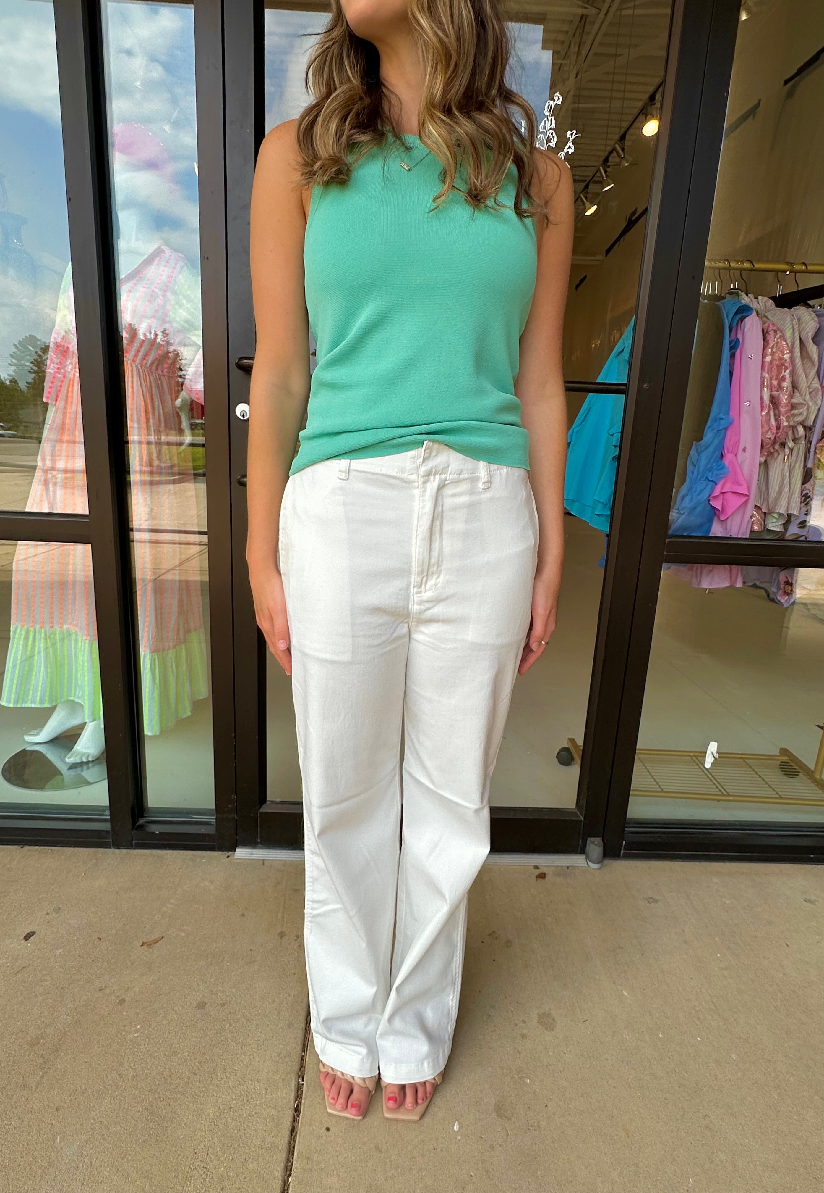 KUT Miller High Rise Wide Leg White – Elizabeth Anne Boutique