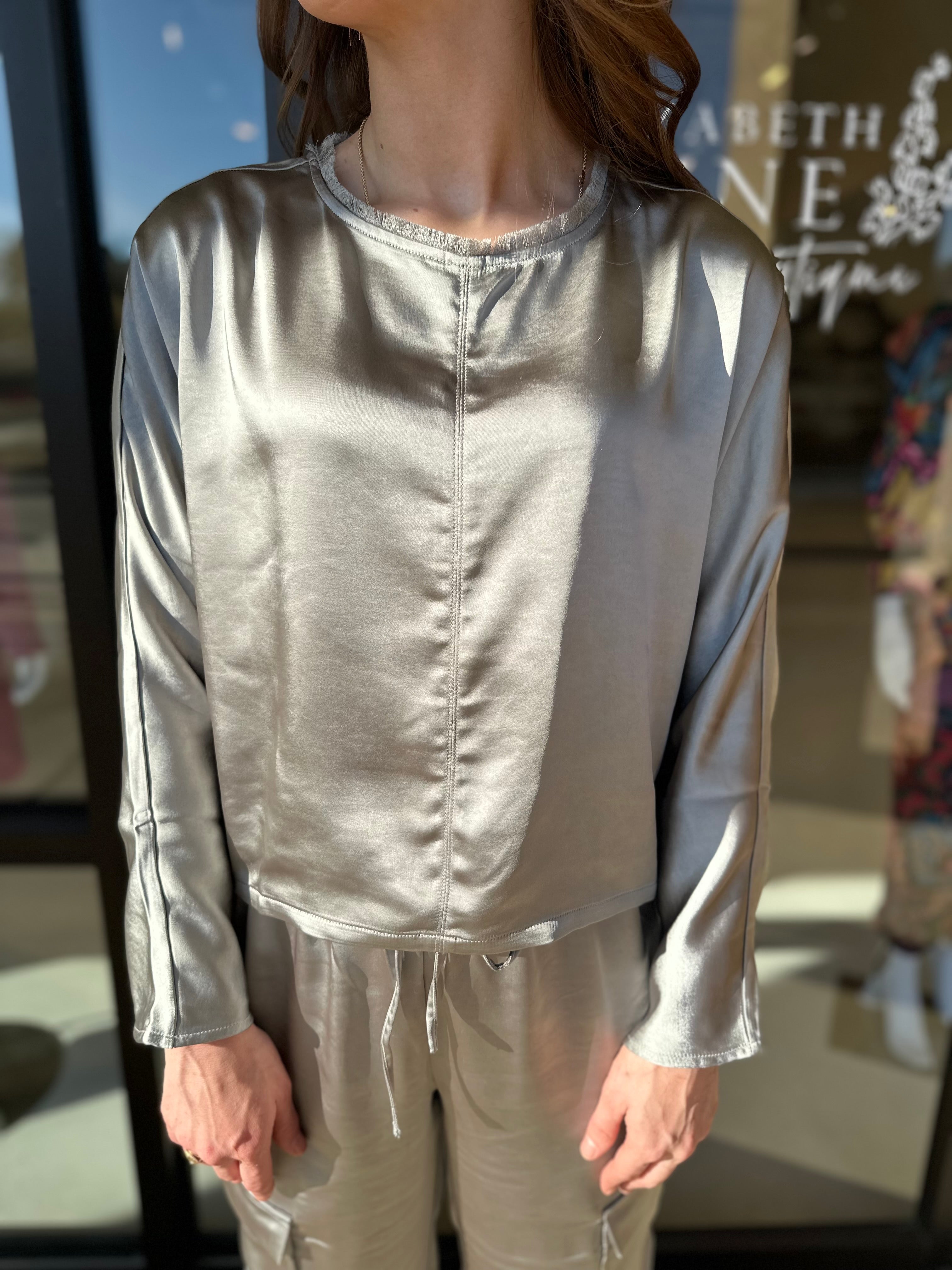 Melissa Nepton Tenesi Perfect Grey Top – Elizabeth Anne Boutique